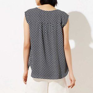 LOFT | Tops | Loft Smocked Trim Shell | Poshmark